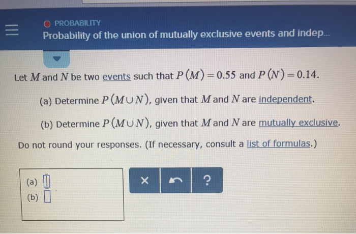 Solved O PROBABILITY Probability of the union of mutually | Chegg.com