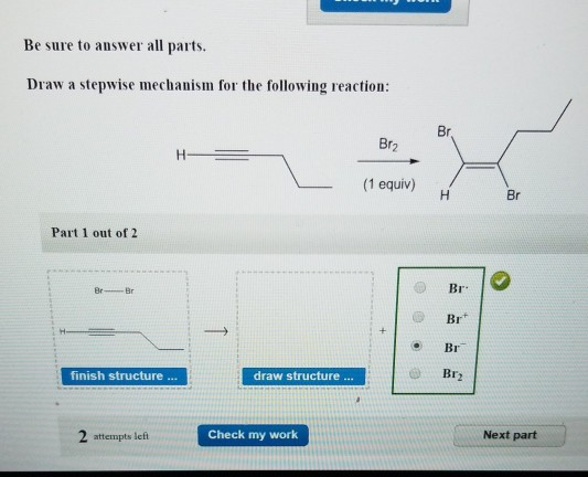 Solved Be sure to answer all parts. Draw a stepwise | Chegg.com
