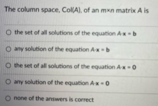 Solved The solution of a 3x3 linear system in parametric | Chegg.com