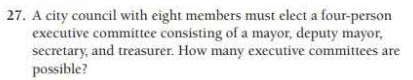 Solved 23-40: Counting Methods. Answer the following | Chegg.com