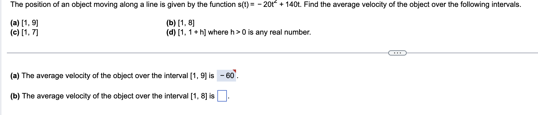 Solved The position of an object moving along a line is | Chegg.com