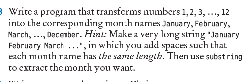 Write a program that transforms numbers 1,2,3,…,12 | Chegg.com