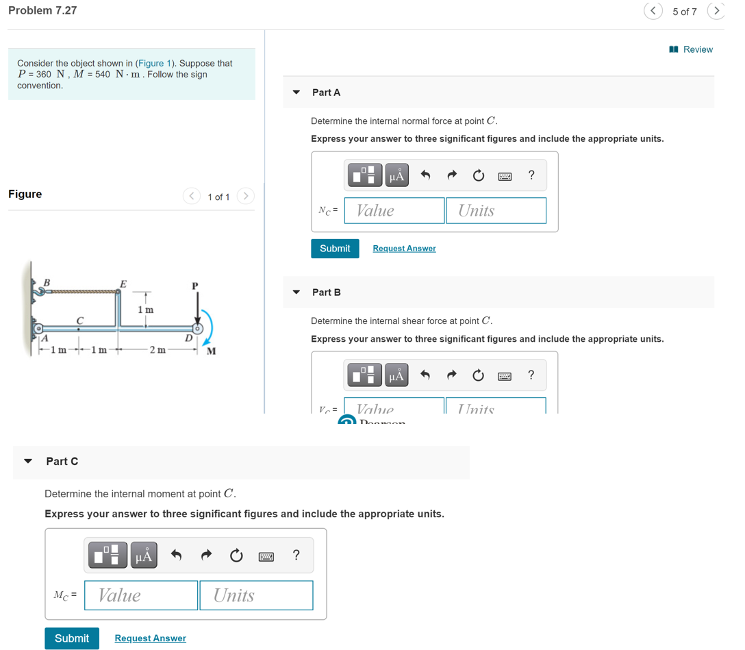 Solved Problem 7.27 5 of 7 A Review Consider the object | Chegg.com