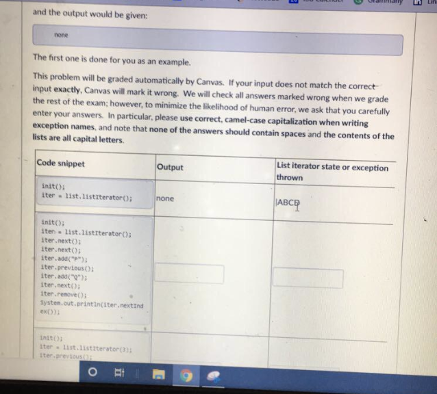 Below are several snippets of code. Assume these | Chegg.com