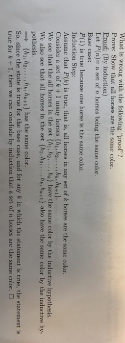 Solved What is wrong with the following "proof'? Prove: | Chegg.com