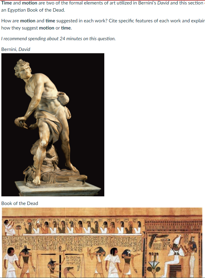 Solved Time and motion are two of the formal elements of art | Chegg.com