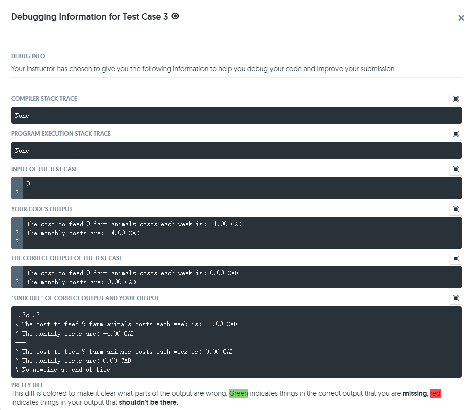 Solved Debugging Information for Test Case 3 O Х DEBUG INFO | Chegg.com