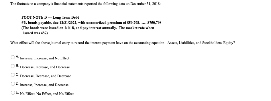 Solved The footnote to a company's financial statements | Chegg.com