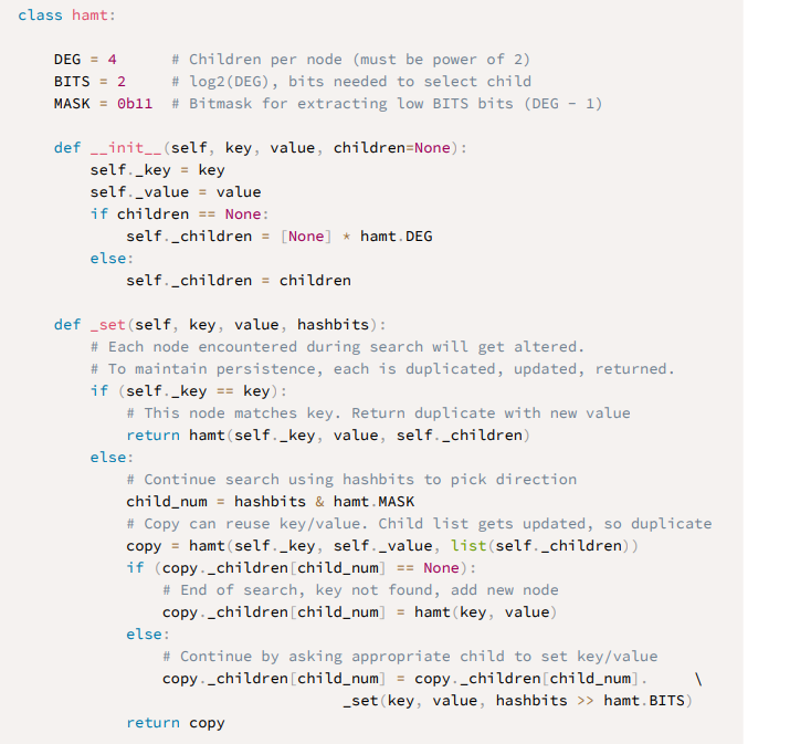 Solved Add to the hamt class a method called reduce that | Chegg.com