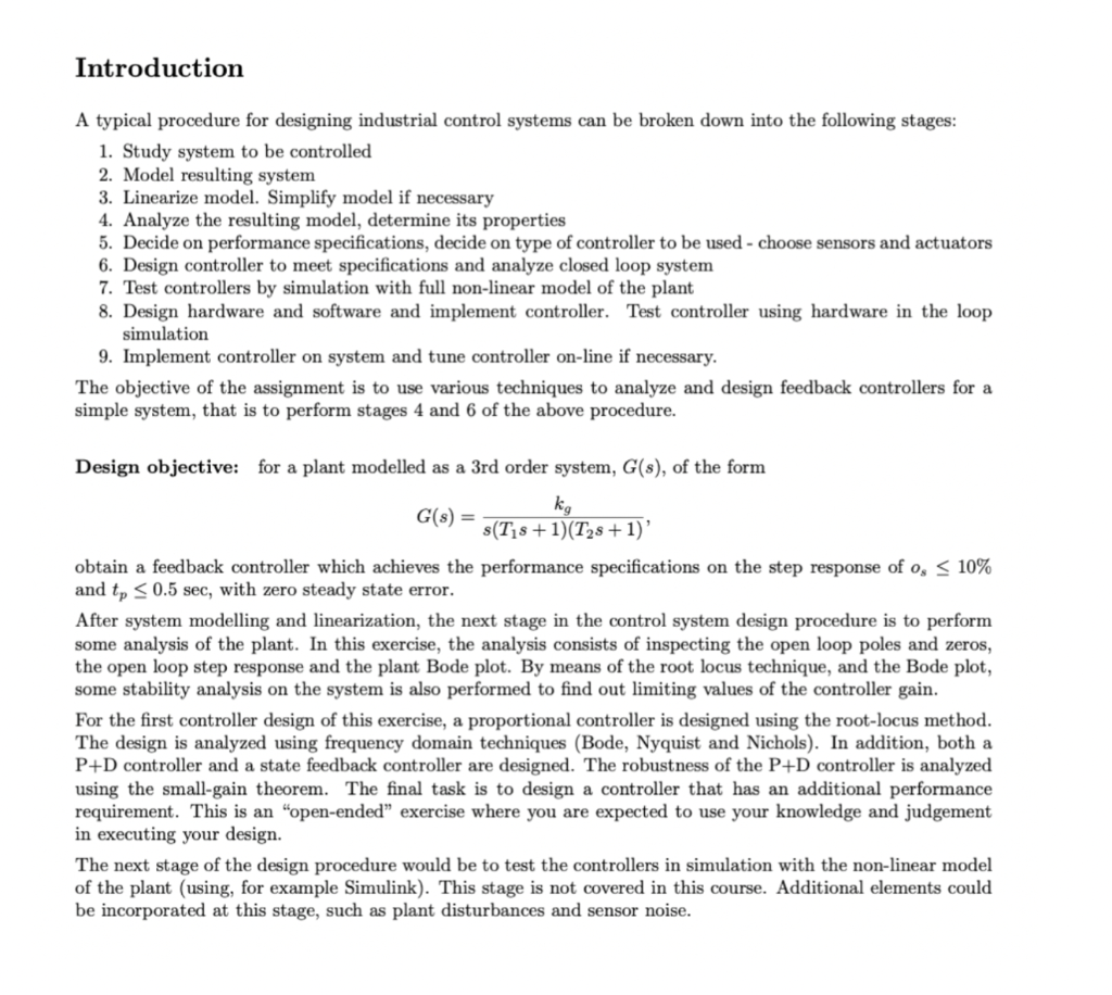 Solved Introduction A typical procedure for designing | Chegg.com