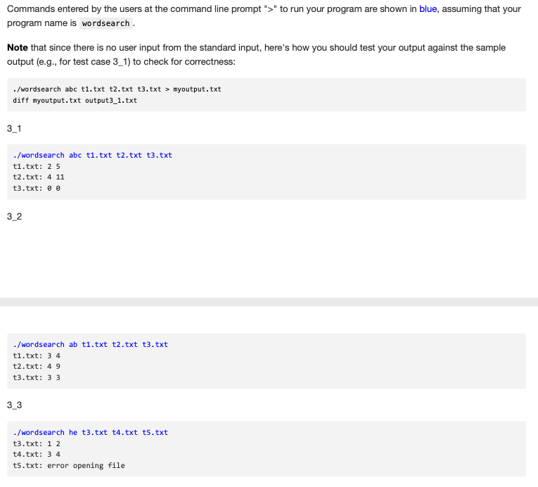 Solved Problem 3 C Word Search Write A C Program That 