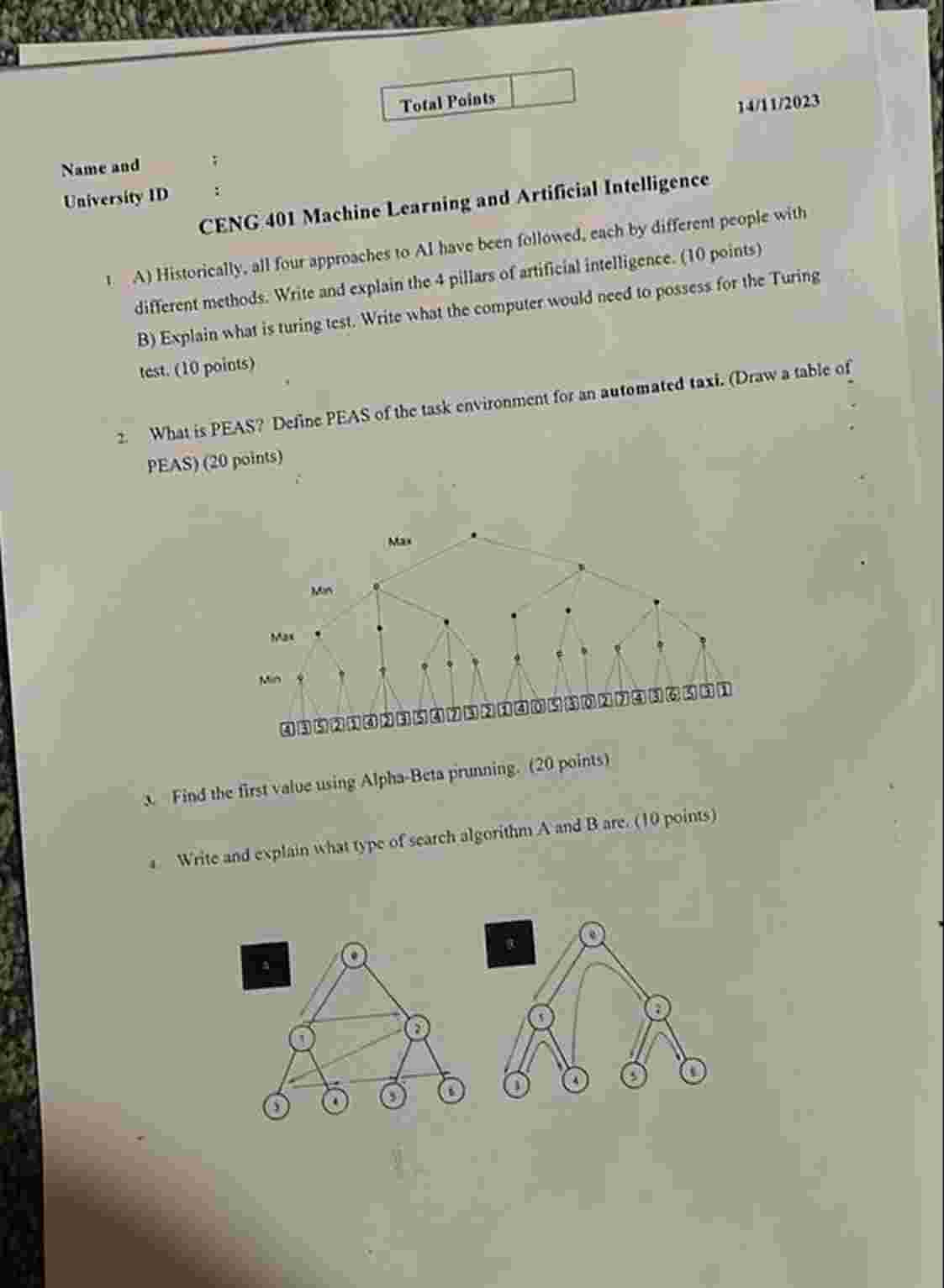 Solved Machine Learning and Artificial Intelligence | Chegg.com