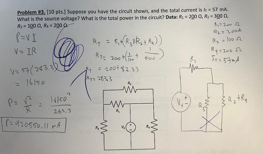 Solved Problem #3. (10 pts.] Suppose you have the circuit | Chegg.com