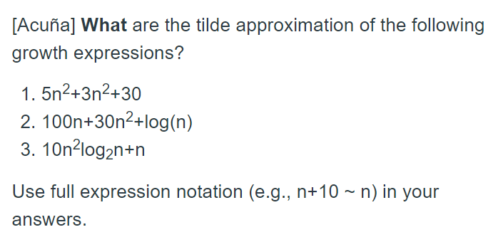 Solved Acuña What Are The Tilde Approximation Of The 