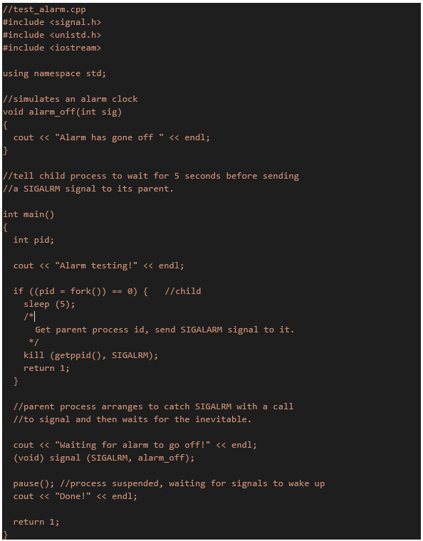 Before calling sigaction(), you should first use | Chegg.com