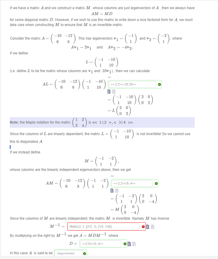 Solved If we have a matrix A and we construct a matrix M, | Chegg.com