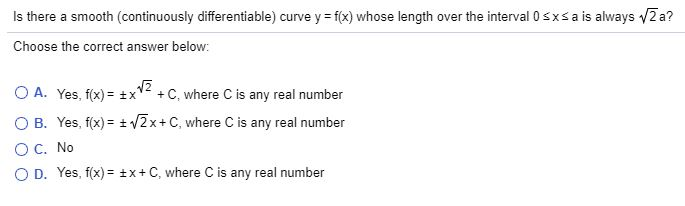 Solved Is There A Smooth Continuously Differentiable Curve