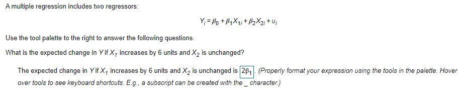 Solved A Multiple Regression Includes Two Regressors Y Bo 