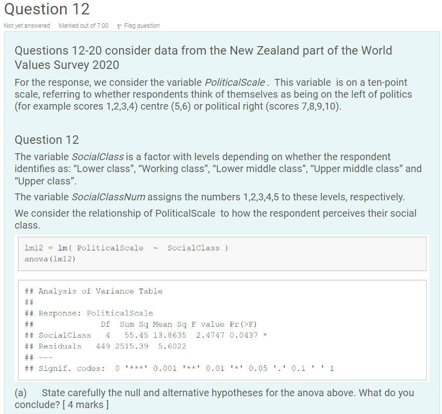 Solved Questions 12−20 consider data from the New Zealand | Chegg.com