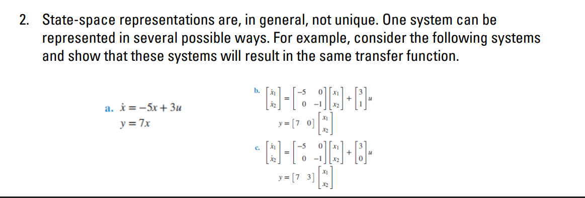 Solved State Space Representations Are In General Not