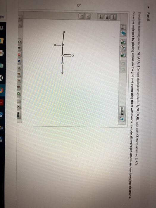 Solved Part E with both O atoms attached to C) Sketch the | Chegg.com