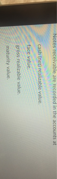 Solved Notes receivable are recorded in the accounts at cash | Chegg.com