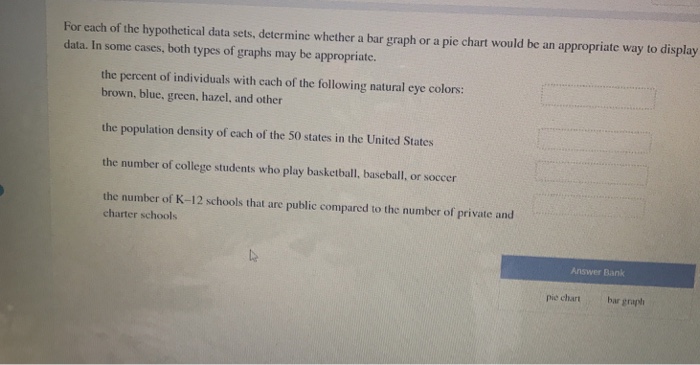 Solved For each of the hypothetical data sets, determine | Chegg.com