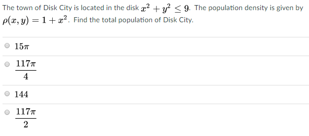 Solved The town of Disk City is located in the disk 2 y 9. | Chegg.com