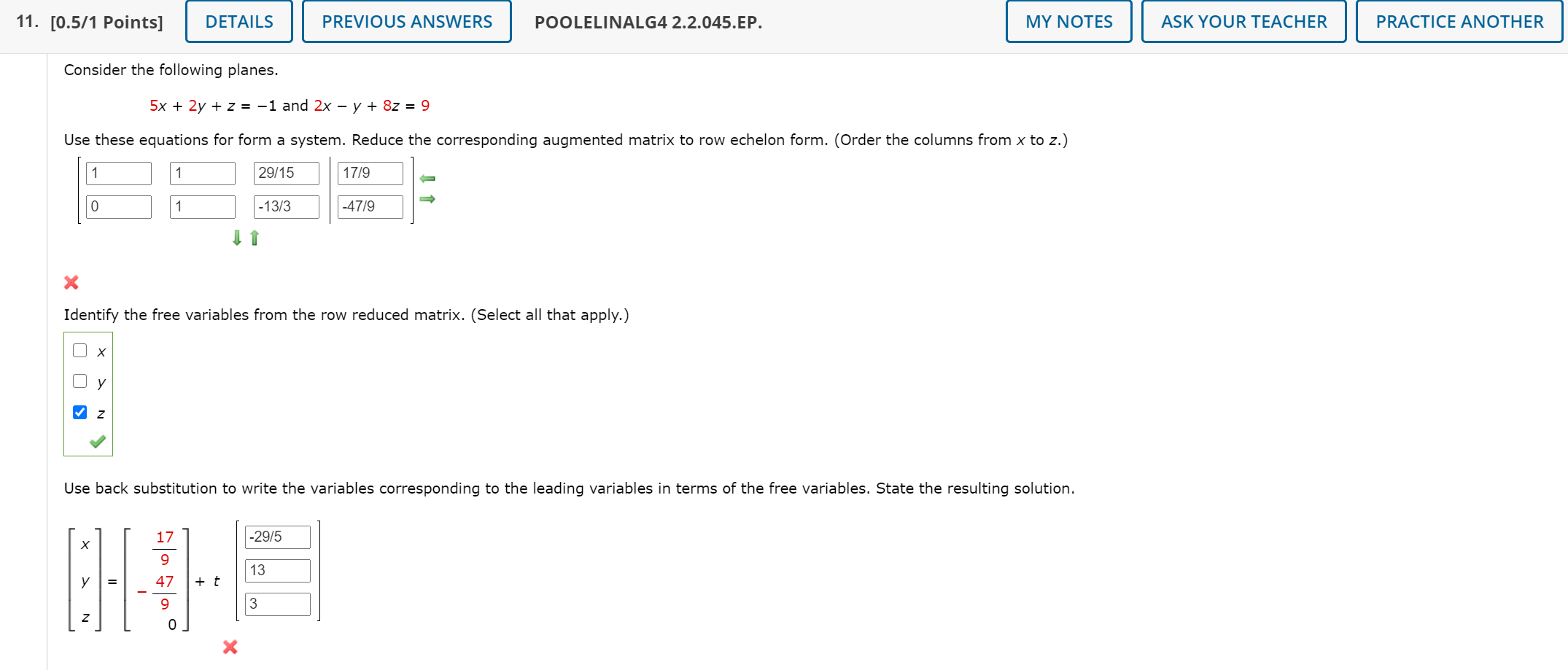 Solved 11. [0.5/1 Points] DETAILS PREVIOUS ANSWERS | Chegg.com