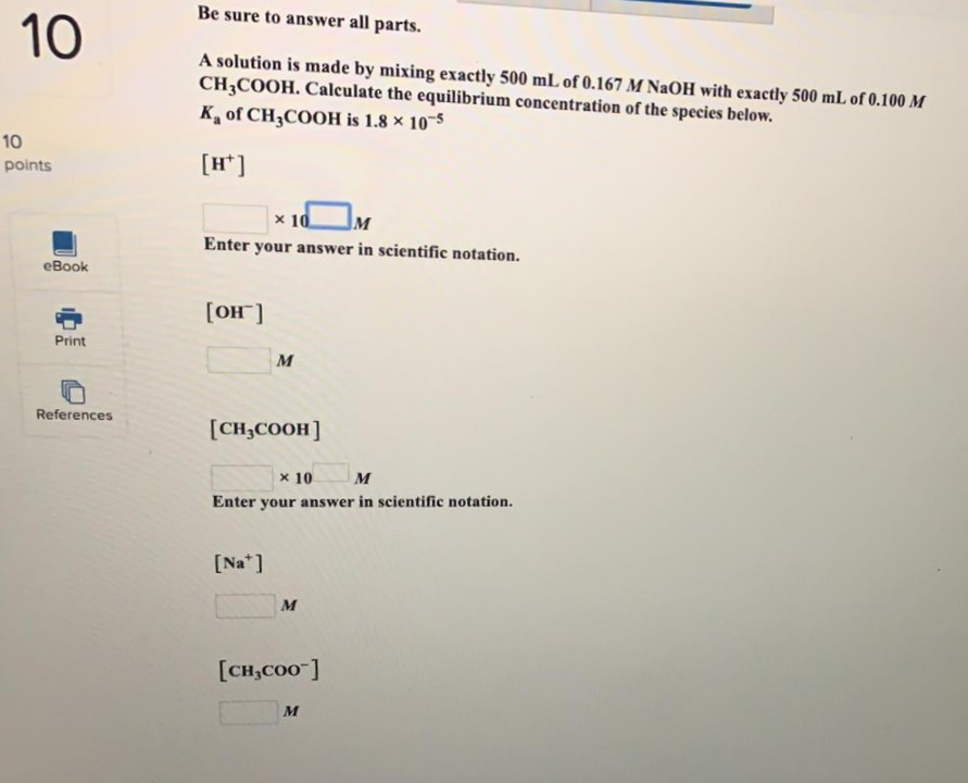 Solved Be sure to answer all parts. A solution is made by | Chegg.com