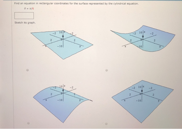 Solved Find an equation in rectangular coordinates for the | Chegg.com