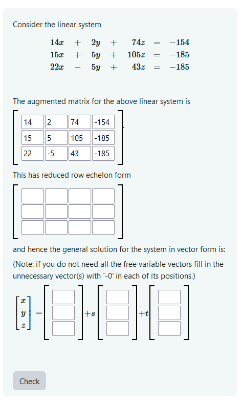 Solved Consider the linear | Chegg.com