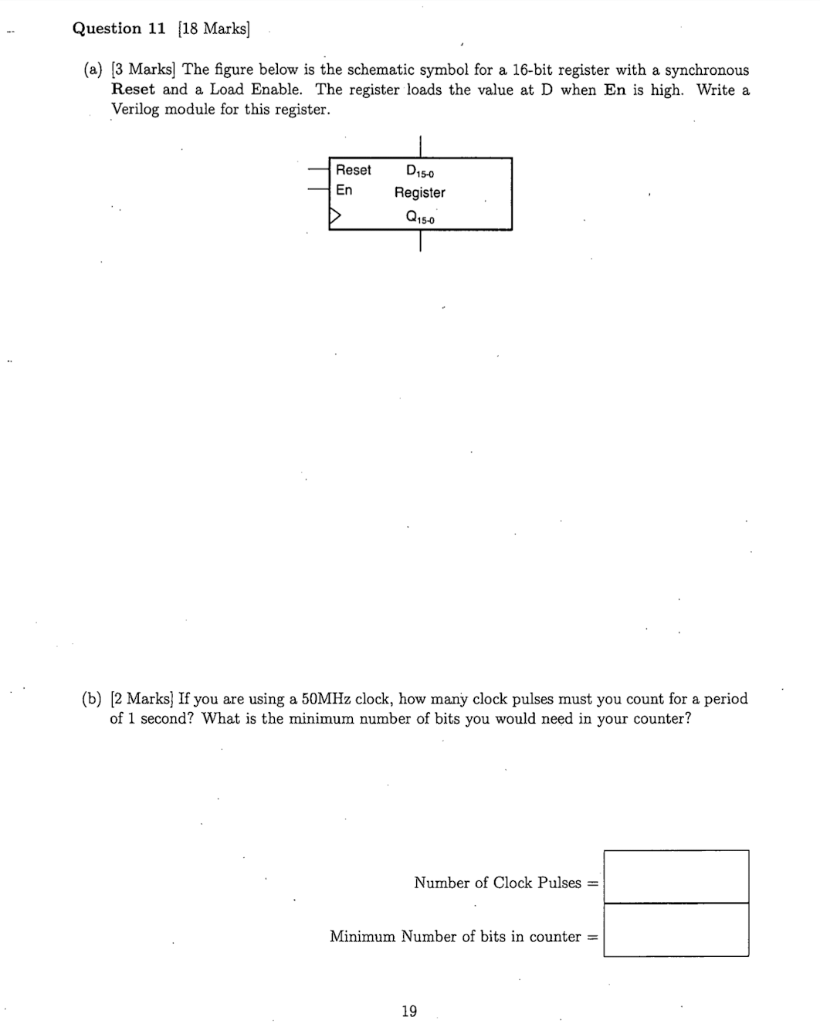 Solved (a) [3 Marks] The figure below is the schematic | Chegg.com