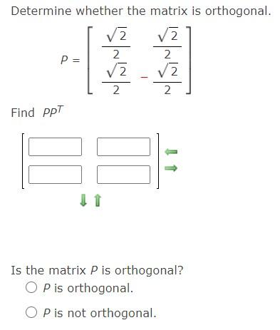 Solved 2 2 va Let P1 = and P2 = 2 V2 If the matrix P is | Chegg.com