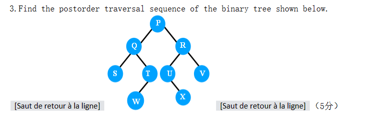 Solved 3. Find the postorder traversal sequence of the | Chegg.com