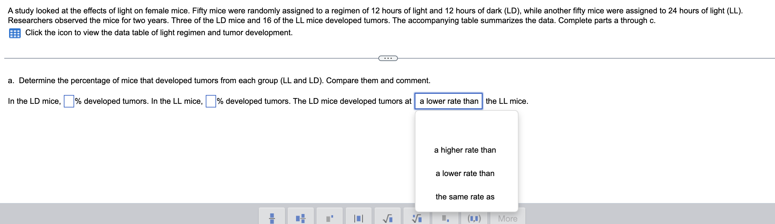 Solved Researchers observed the mice for two years. Three of | Chegg.com