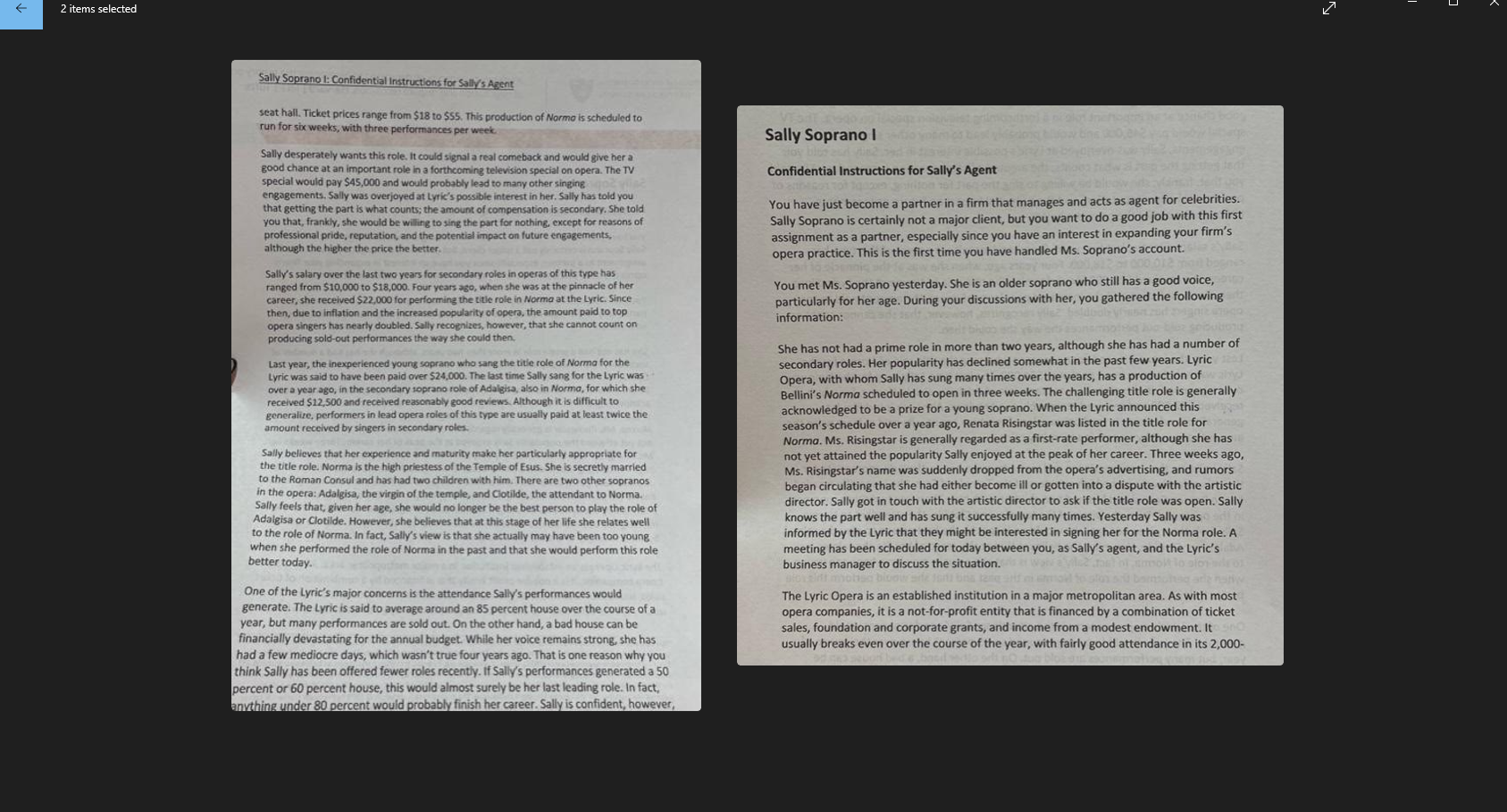Solved In the Sally Soprano Case, suppose the agent knows | Chegg.com