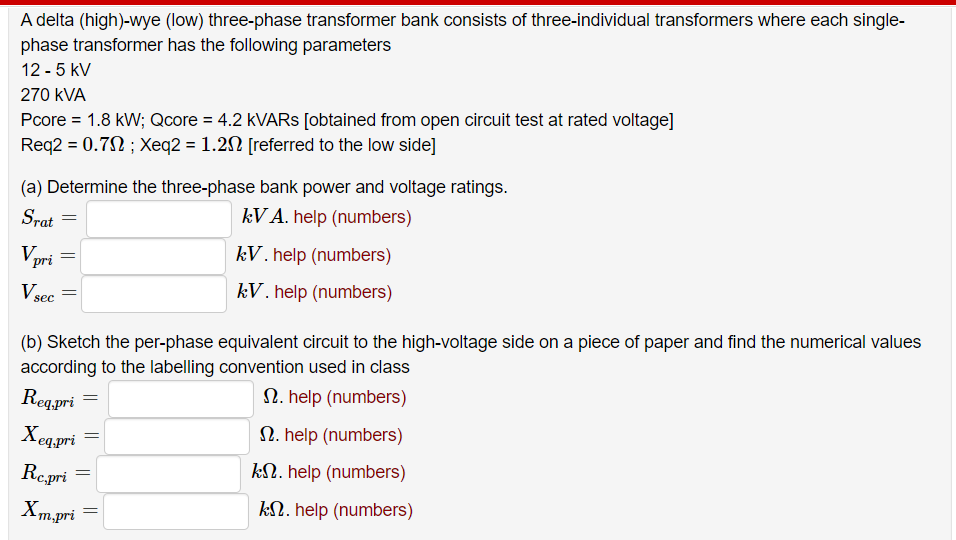 Solved A delta (high)-wye (low) three-phase transformer bank | Chegg.com