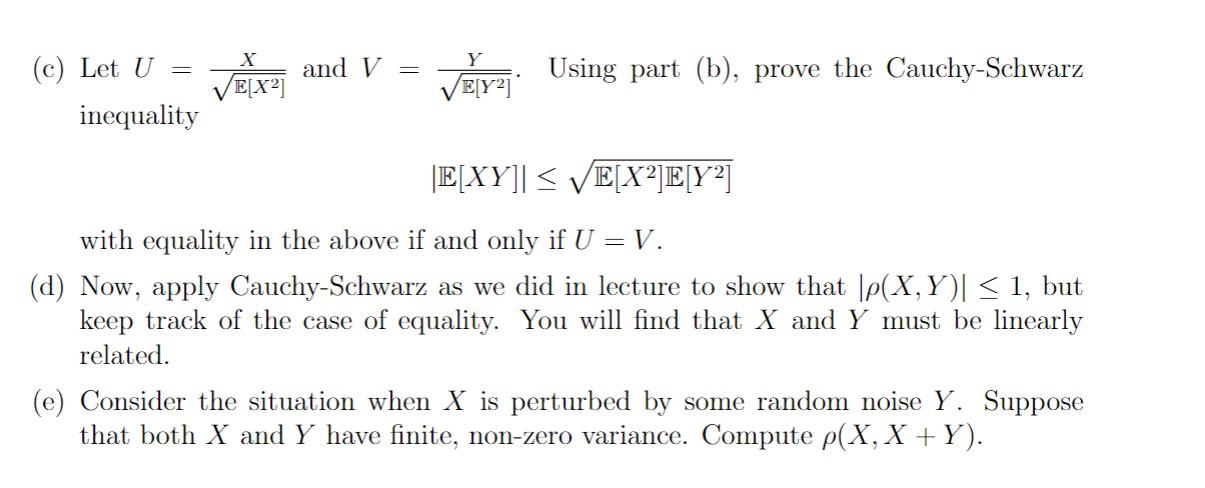 Solved Let X and Y be two (discrete) random variables with | Chegg.com
