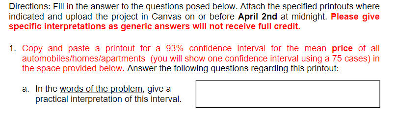 Solved Directions: Fill in the answer to the questions posed | Chegg.com