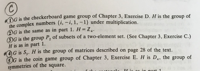 Solved C.Isomorphism of Some Finite Groups In each of the | Chegg.com