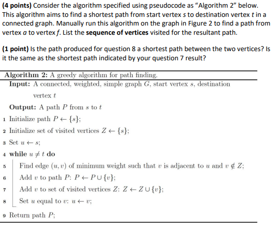 Solved (4 ﻿points) ﻿Consider the algorithm specified using | Chegg.com