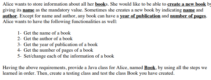 Solved Alice wants to store information about all her books. | Chegg.com