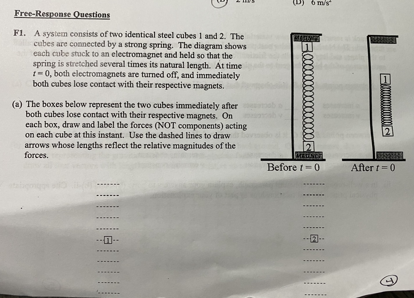 Solved F1. A system consists of two identical steel cubes 1 | Chegg.com