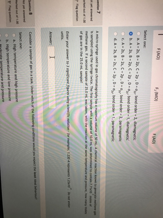 Solved Select one: a. A = 2s, B = 2p, C = 2p, D = sigma_2s, | Chegg.com