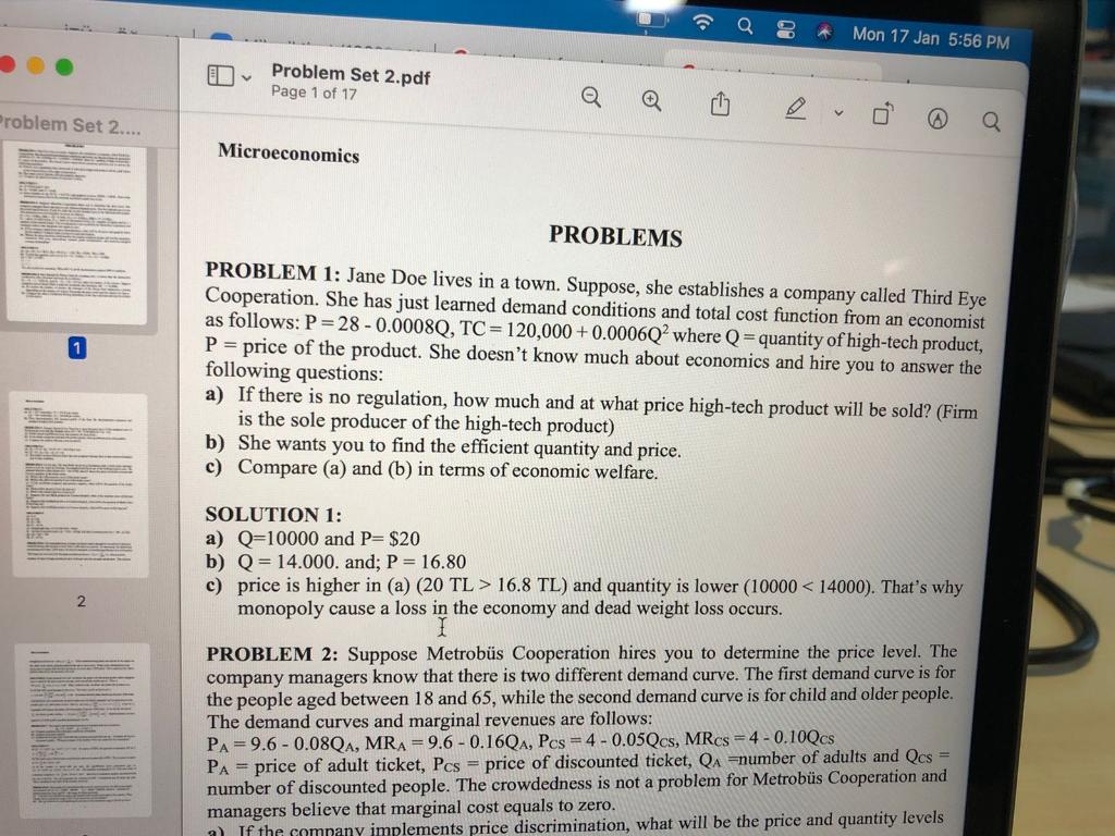 Solved Mon 17 Jan 5:56 PM Problem Set 2.pdf Page 1 of 17 1 | Chegg.com