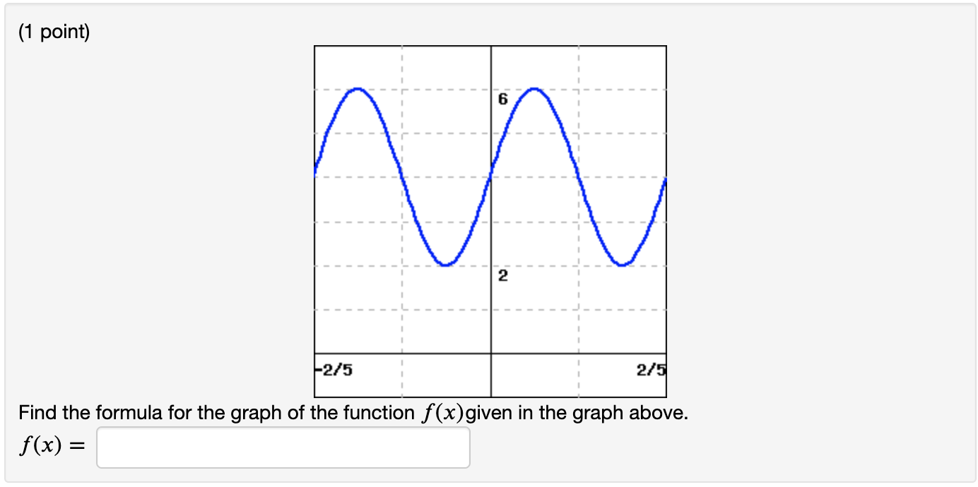 Solved (1 point) ---- - ------- 2/5 2/5 Find the formula for | Chegg.com