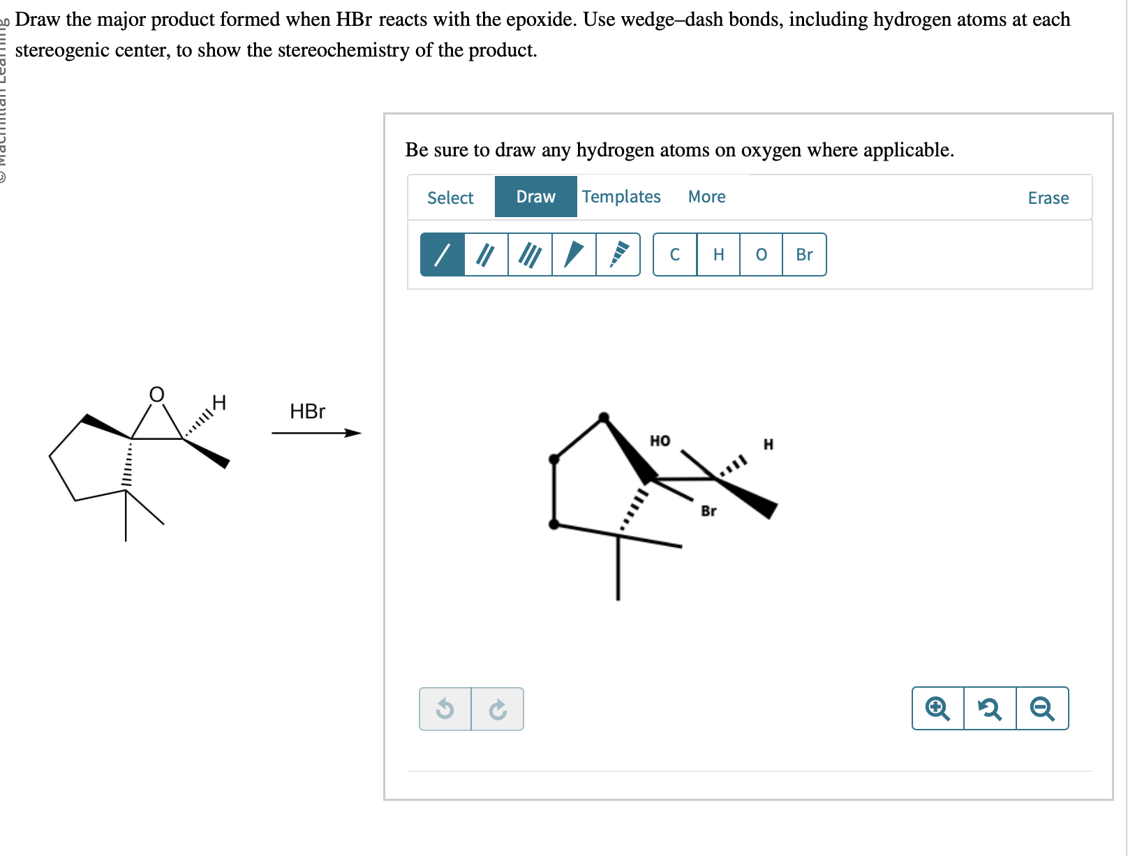 Solved Draw the major product formed when HBr ﻿reacts with | Chegg.com