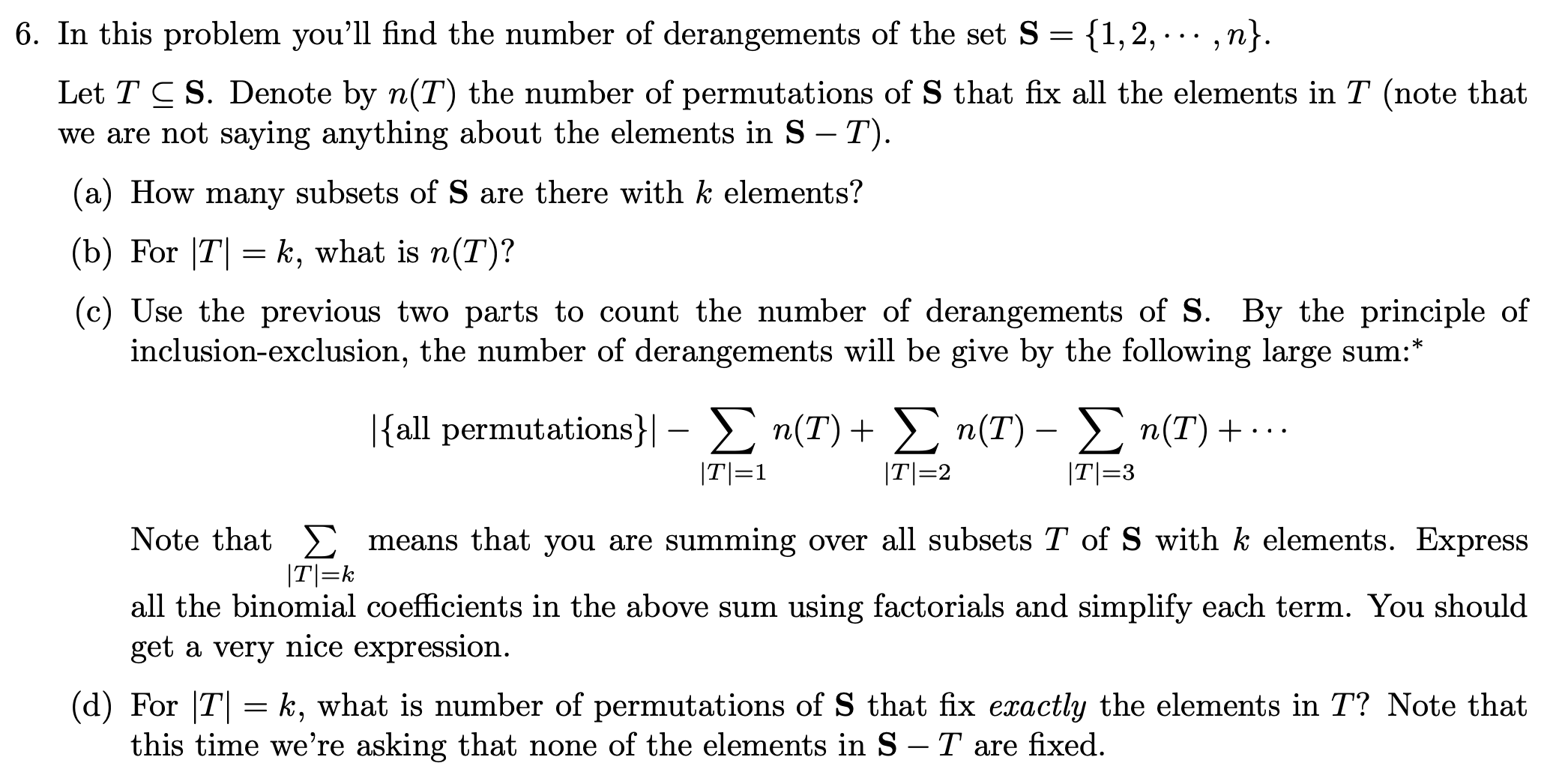 Solved In this problem you'll find the number of | Chegg.com