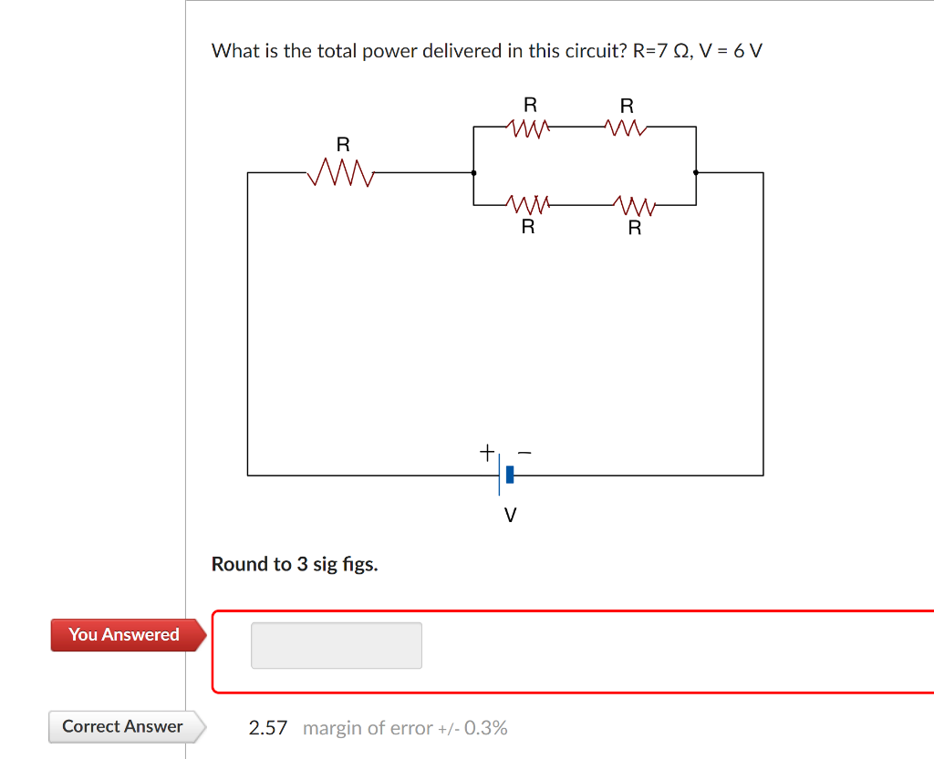 Solved What is the total power delivered in this circuit? | Chegg.com